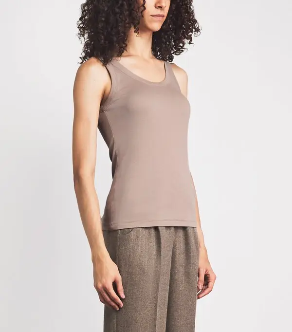 Fabiana Filippi Rib-knit Embellished Tank Top