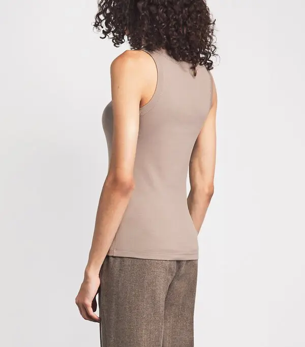 Fabiana Filippi Rib-knit Embellished Tank Top