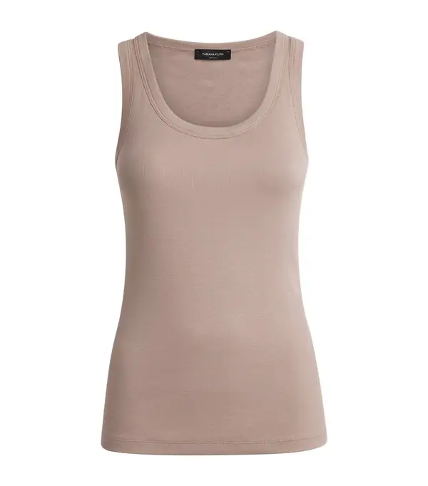 Fabiana Filippi Rib-knit Embellished Tank Top - Brown