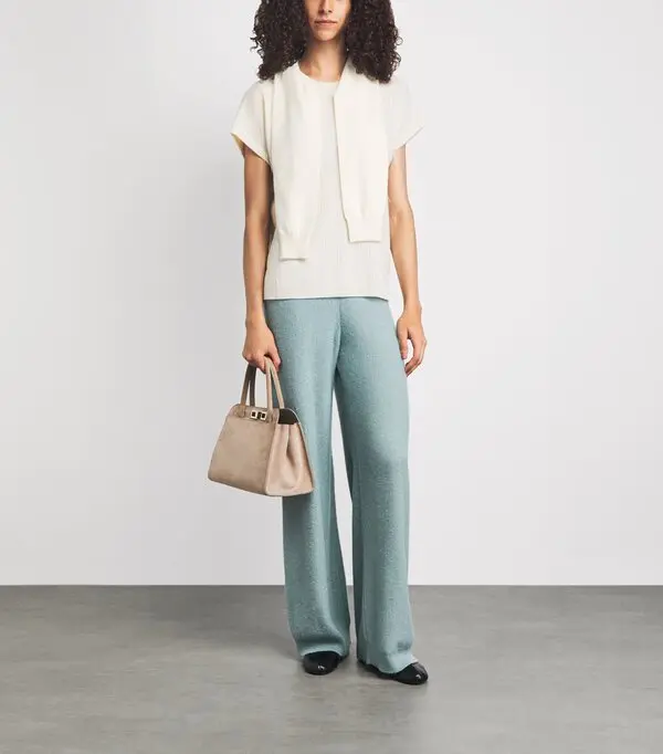 Fabiana Filippi Wool-silk-cashmere Embellished T-shirt