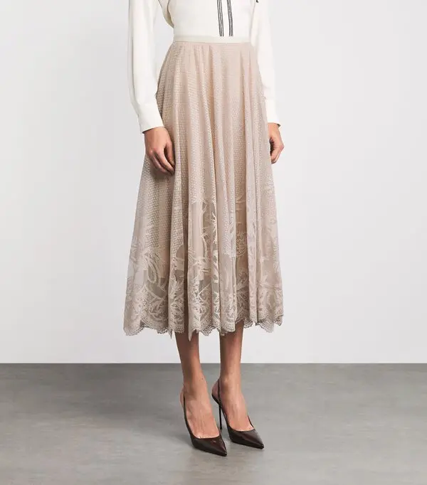 Fabiana Filippi Lace Jacquard Maxi Skirt