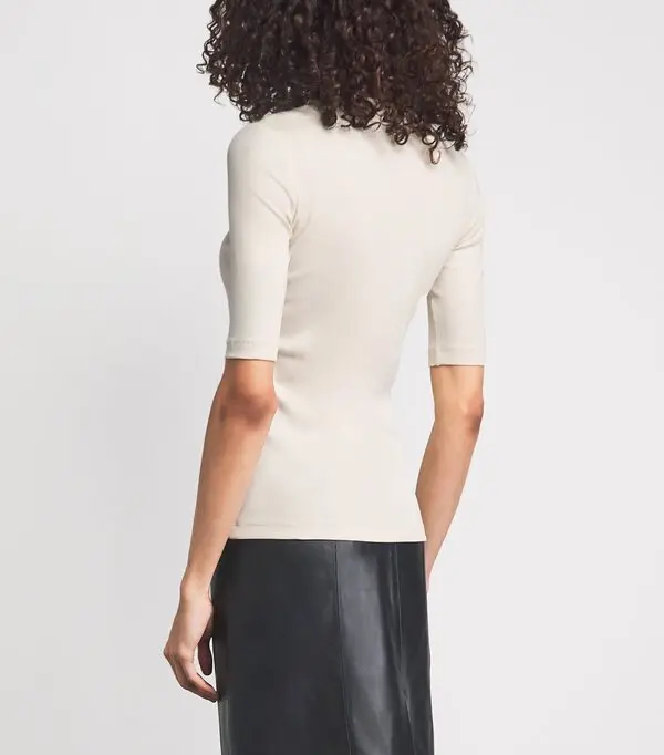 Fabiana Filippi Rib-knit Embellished Top
