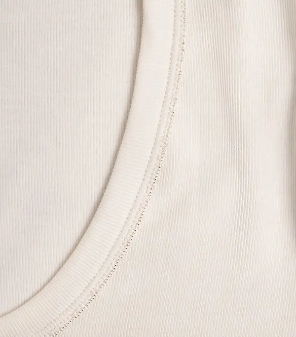 Fabiana Filippi Rib-knit Embellished Top