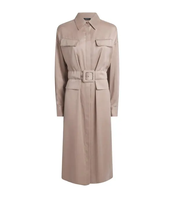 Fabiana Filippi Wool-blend Safari Midi Dress - Brown