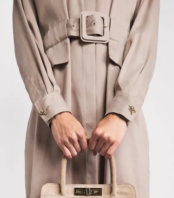 Fabiana Filippi Wool-blend Safari Midi Dress With Tie Belt