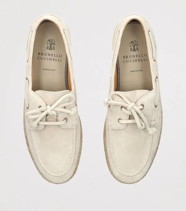 Brunello Cucinelli Linen Penny Loafer Espadrilles