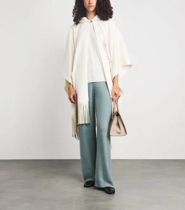 Fabiana Filippi Wool-silk Blend Embellished Wide-leg Trousers
