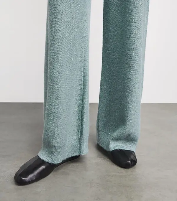 Fabiana Filippi Wool-silk Blend Embellished Wide-leg Trousers