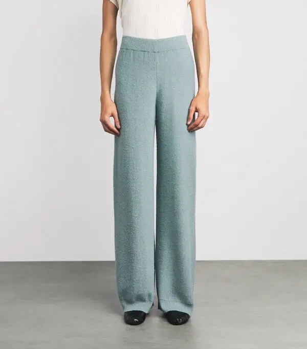 Fabiana Filippi Wool-silk Blend Embellished Wide-leg Trousers
