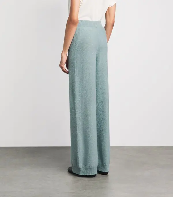 Fabiana Filippi Wool-silk Blend Embellished Wide-leg Trousers