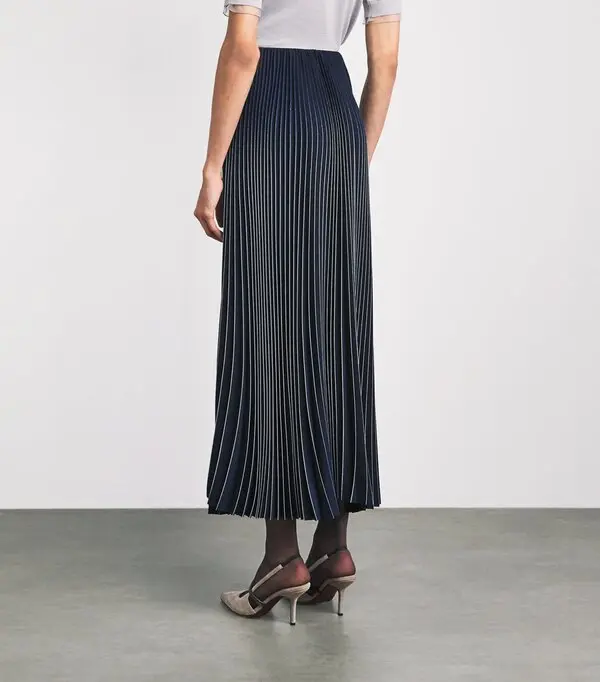 Fabiana Filippi Pleated Crêpe De Chine Maxi Skirt