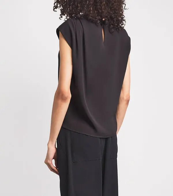 Agnona Sleeveless Draped Blouse