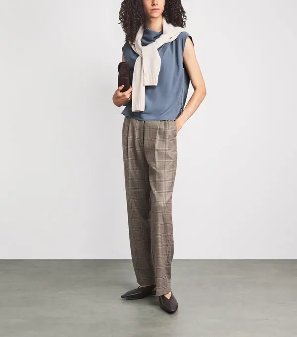 Agnona Sleeveless Draped Blouse