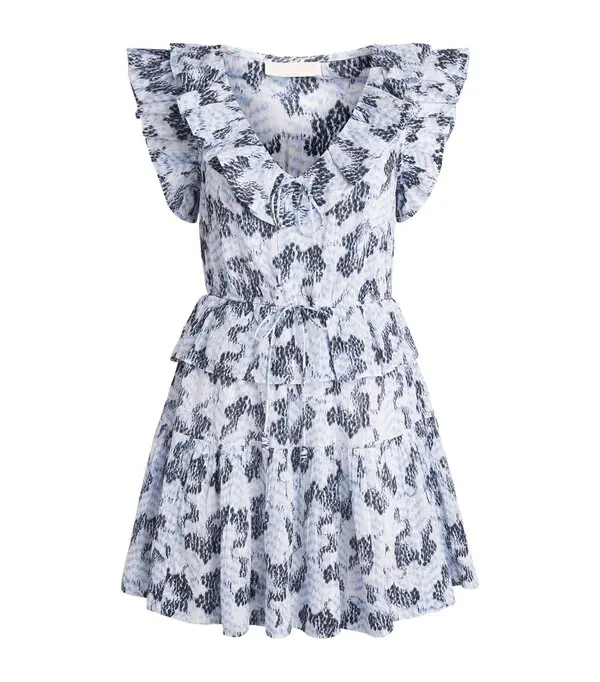 Ulla Johnson Cotton-blend Celie Mini Dress - Blue