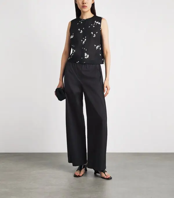 Theory Cotton Parachute Wide-leg Trousers