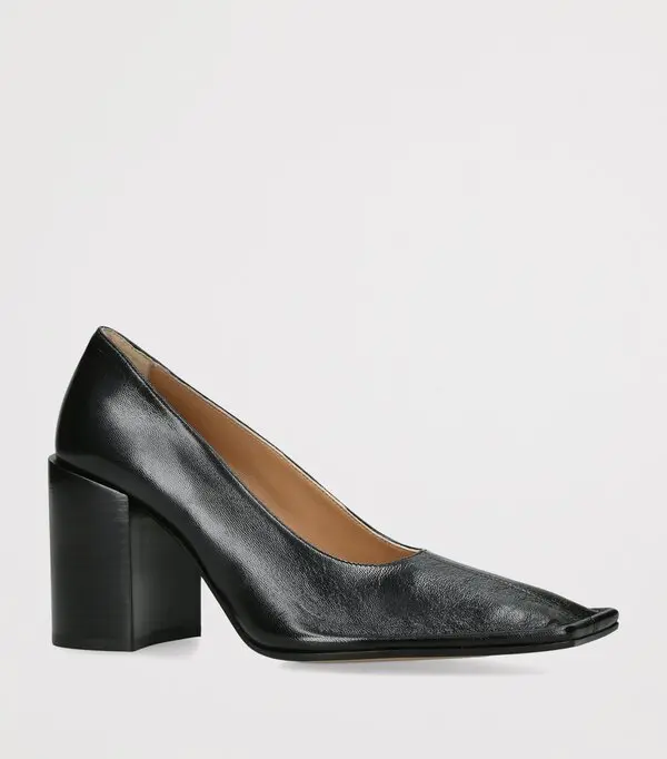 MAISON MARGIELA Leather Piped Heeled Pumps 85