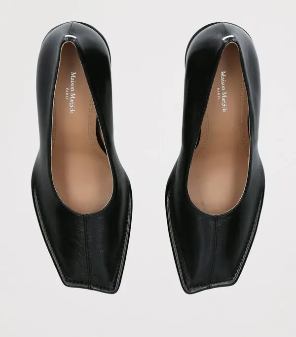 MAISON MARGIELA Leather Piped Heeled Pumps 85