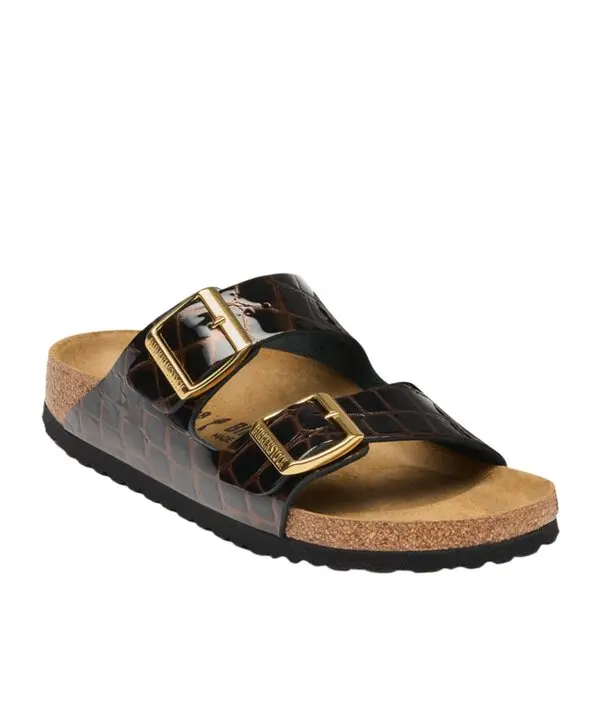 BIRKENSTOCK Arizona Croc-effect Buckle Sandals
