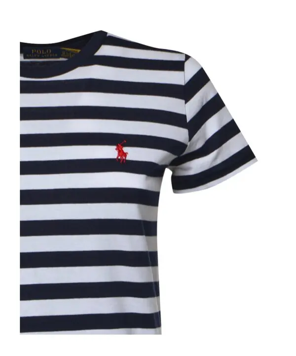 Polo Ralph Lauren Striped Crewneck T-shirt With Embroidered Logo