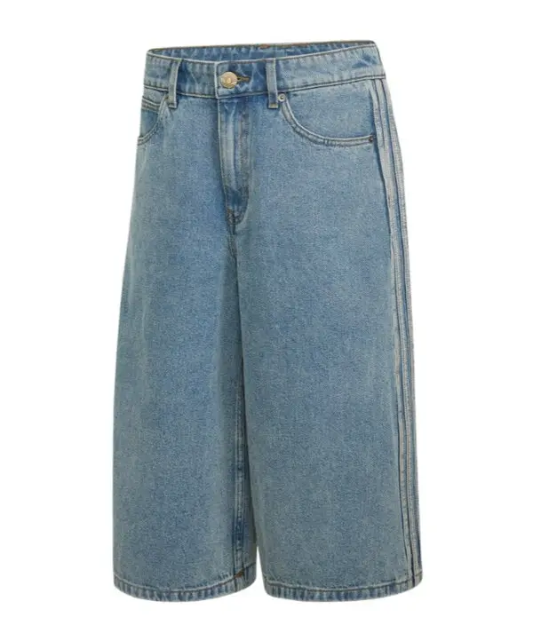 ADIDAS ORIGINALS Belt-loop Denim Shorts - Make Old Blue