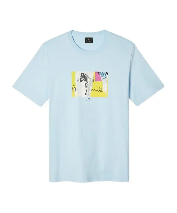 Paul Smith Zebra Graphic T-shirt - Light Blue