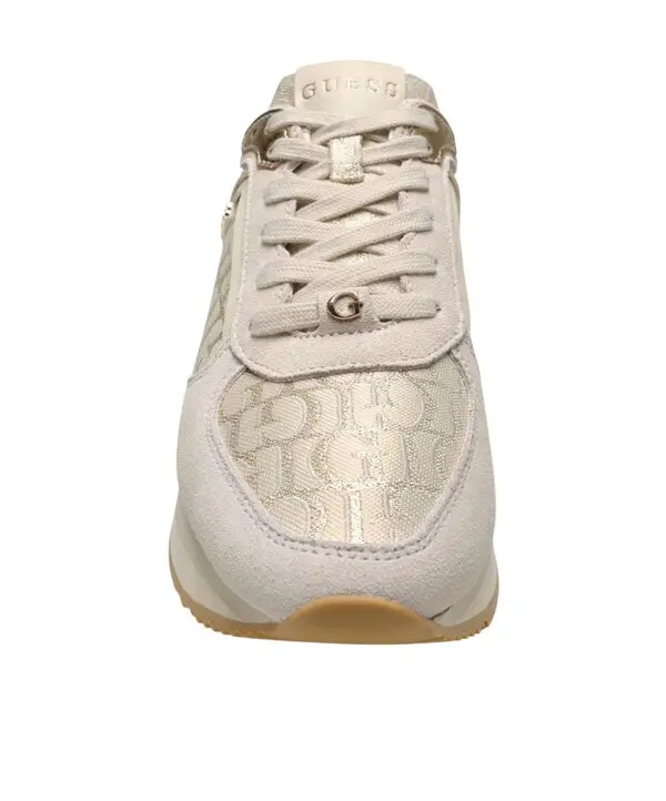 Guess Logo-print Suede-panel Sneakers