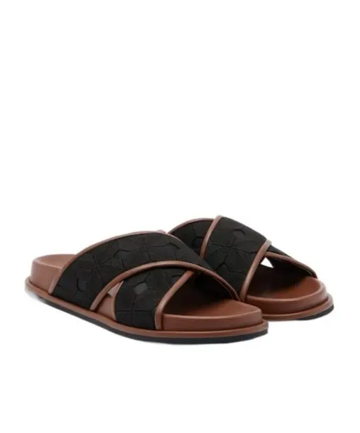 Max Mara Peonie Embroidered Slides - Black