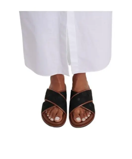 Max Mara Peonie Embroidered Slides