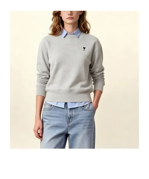AMI Paris Crewneck Sweatshirt With Embroidered Logo