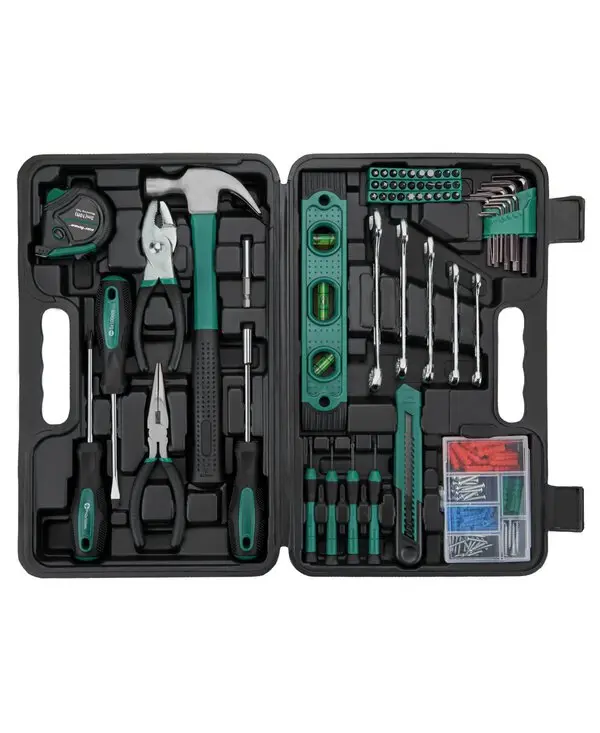 XDOVET Home Hand Tool Set Toolbox Household Repair Tool Kit - Green