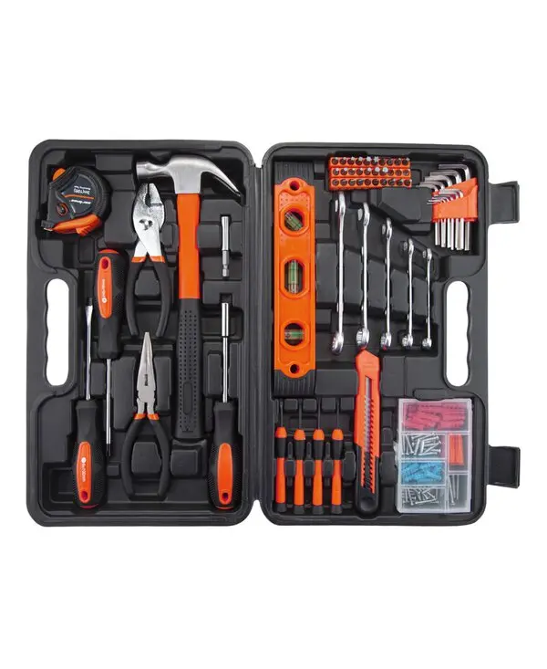 XDOVET Home Hand Tool Set Toolbox Household Repair Tool Kit - Orange