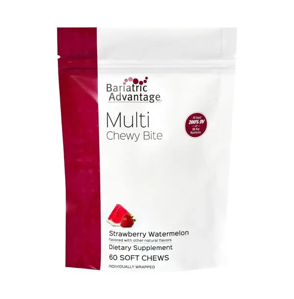 BARIATRIC ADVANTAGE Multi Chewy Bite Soft Chew Multivitamin For Bariatric Surgery Patients Chewable Multivitamin With Folic Acid - No Color