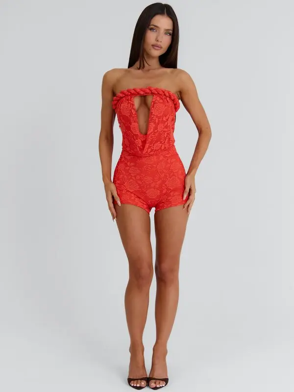 OUTCAST Jaylee Playsuit Coral