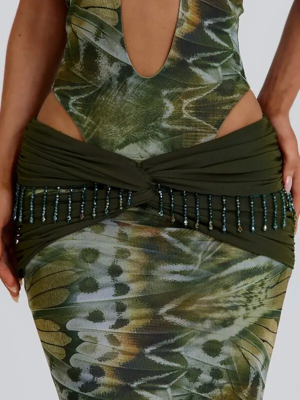 OUTCAST Clarisse Maxi Skirt Ecru Wings