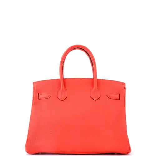Hermès Birkin Handbag Orange Togo With Gold Hardware 30 - Red