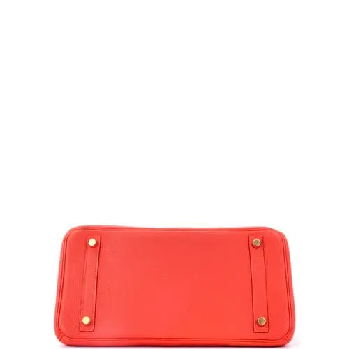 Hermès Birkin Handbag Orange Togo With Gold Hardware 30 - Red