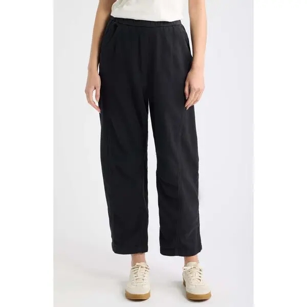 Marine Layer Pull-on Barrel Leg Twill Pants - Black