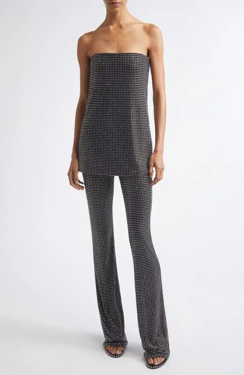Alexander Wang Crystal Embellished Strapless Corset Jumpsuit