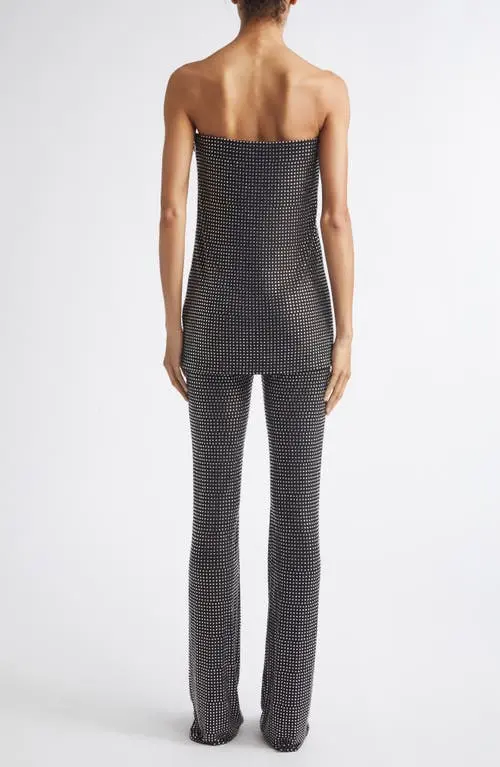 Alexander Wang Crystal Embellished Strapless Corset Jumpsuit