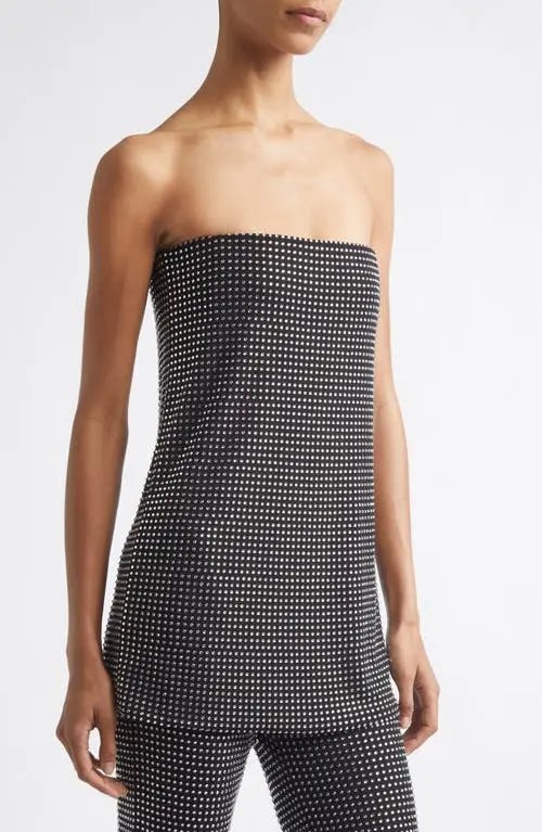 Alexander Wang Crystal Embellished Strapless Corset Jumpsuit