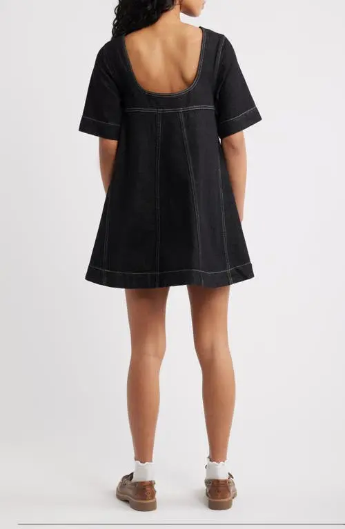 DAMSON MADDER Bridget Organic Cotton Denim Mini Dress