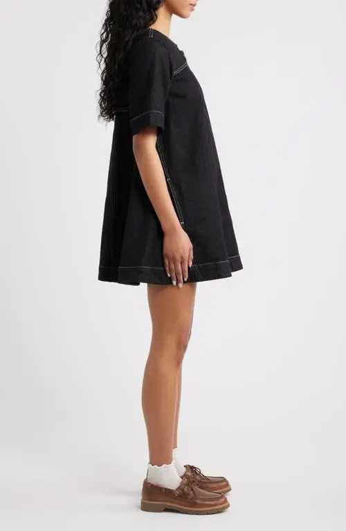 DAMSON MADDER Bridget Organic Cotton Denim Mini Dress