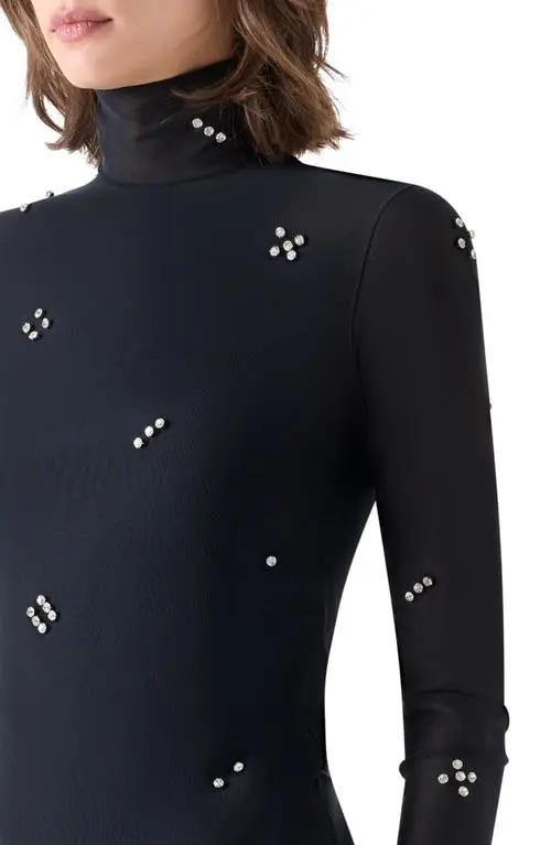 Akris Diamond Dice Mesh Top