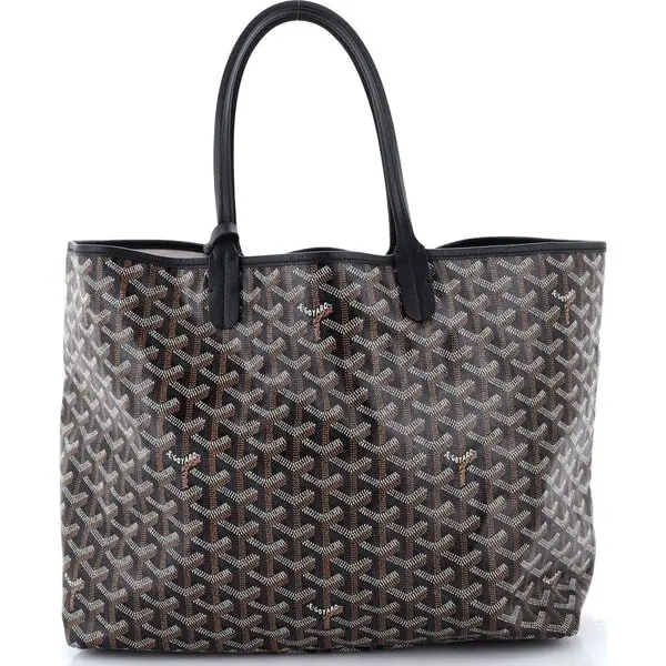 Goyard Saint Louis Tote Coated Canvas Pm - Black
