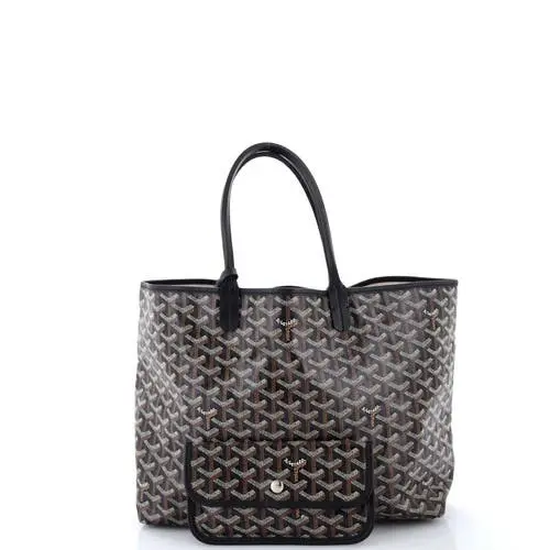 Goyard Saint Louis Tote Coated Canvas Pm - Black
