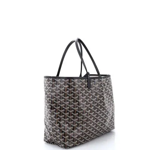 Goyard Saint Louis Tote Coated Canvas Pm - Black