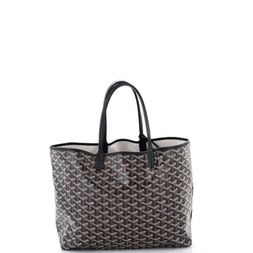 Goyard Saint Louis Tote Coated Canvas Pm - Black