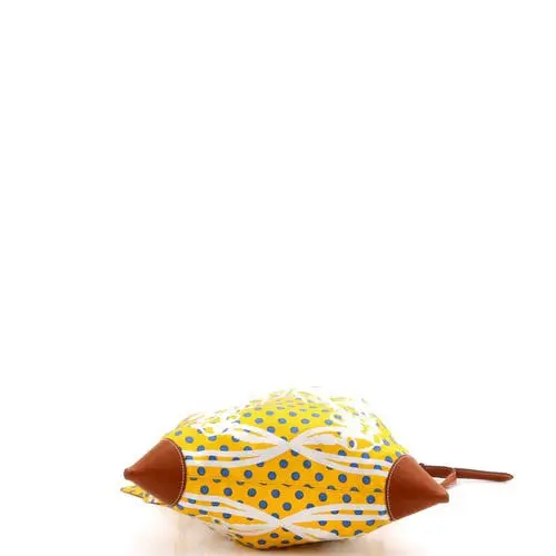 Hermès Silky City Bag Printed Silk And Leather Pm - Yellow