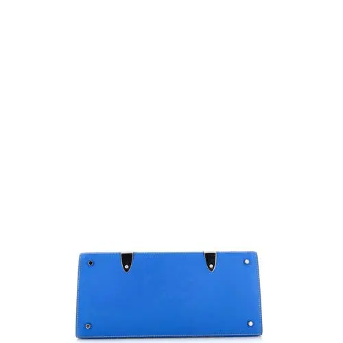 Goyard Saigon Top Handle Bag Coated Canvas With Leather Mm - Blue