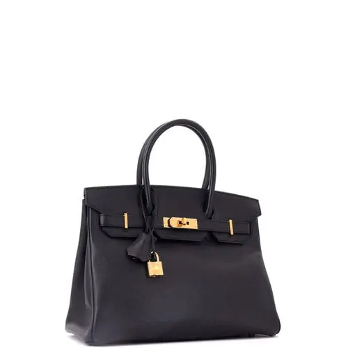 Hermès Birkin Handbag Epsom With Gold Hardware 30 - Black